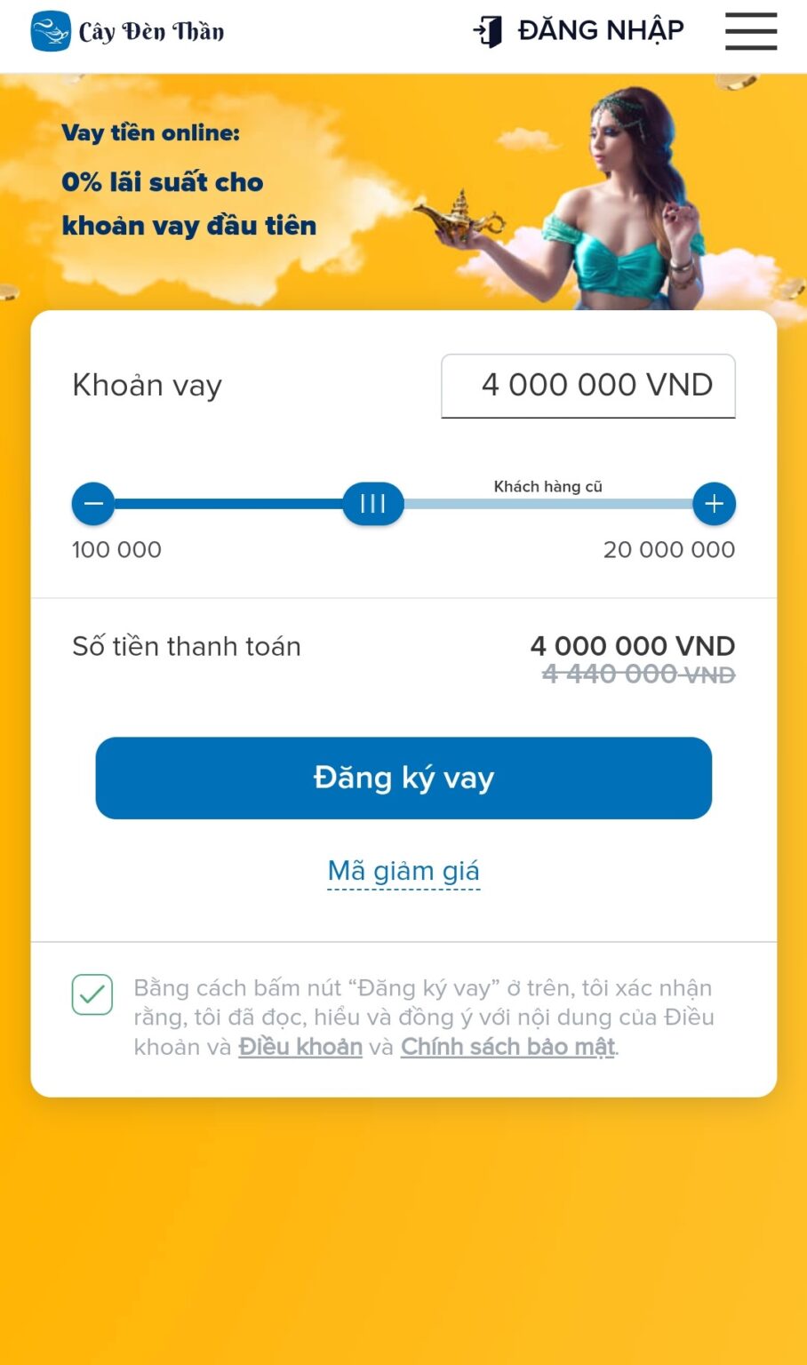 Cây Đèn Thần Vay Trực Tuyến Dạng Tín Chấp [ Thông Tin ]